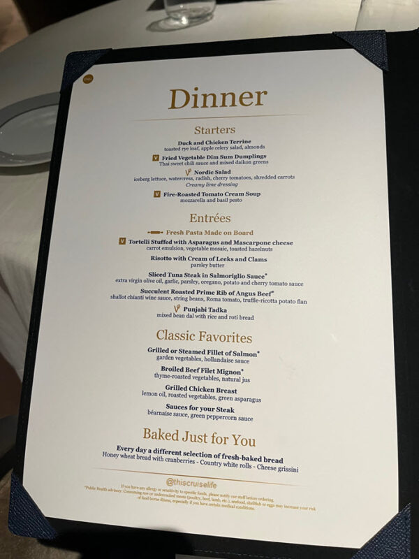 MSC Yacht Club Menus (2024) with Pictures › This Cruise Life