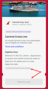 Carnival Shareholder Credit and the the New StockPerks App › This ...