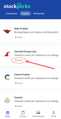 Carnival Shareholder Credit and the the New StockPerks App › This ...